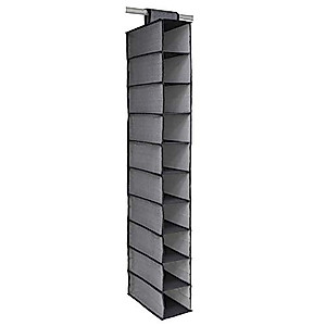 Home Basics SB39012 Hanging Closet Shoe Organizer, 10 Shelf, Grey