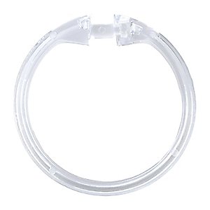 SlipX Solutions Clear Premium Plastic Shower Rings Provide Effortless Gliding on Standard Shower Rods (Set of 12, Easy Snap Closure, BPA-Free Plastic)