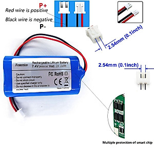 5200mAh 3.7v lithium ion battery with 2.0Pin JST-PH JST 2.0/2P Plug Rechargeable battery Pack lithium 3.7 volt batteries for Electronics, Toys, Lighting, Equipment, Bluetooth speaker other products.