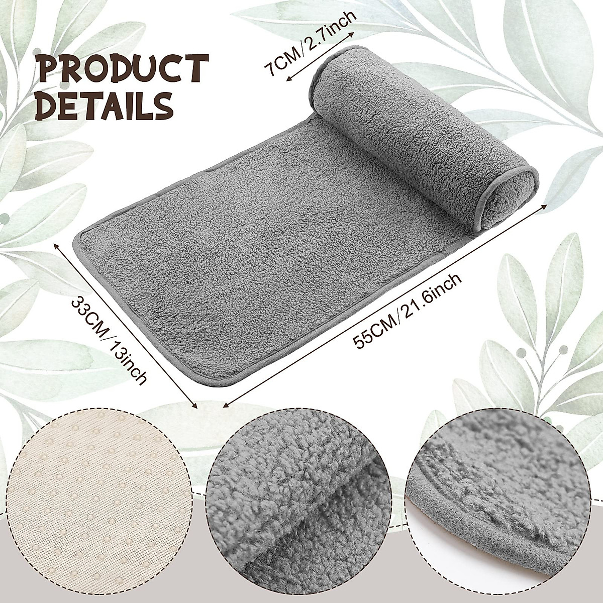 Weysat 2 Pieces Neck Pillow for Recliner Head Pillow Adjustable Plush Pillow Neck Roll Non Slip Fleece Couch Neck Head Support Pillow for Travel Home Recliner Sofa Armchair (Gray)