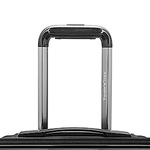 Traveler's Choice Archer Polycarbonate Hardside Spinner Luggage Set, Tie Down Straps, Black, Carry-On 21-Inch