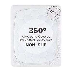 SONIVECotton Mattress Pad, Twin Bedding Cover Quilted Fitted Mattress Protector 8-21" Deep Poket, Breathable Cooling Down Alternative Fill Mattress Topper White,Twin Size