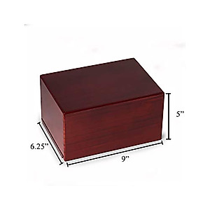 Deering Moments Custom Engraved Lacquered Funeral Cremation Urn for Human Ashes (Mahogany, Large)