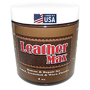 Blend It On Leather Max Large Project 8 Ounce Jar Refinish for Your Furniture, Jacket, Sofa or Car Seat, (Dark Brown) Super Easy Instructions, Restore Any Material, Bonded, Pleather, Genuine