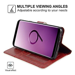 Wallet Case for Samsung Galaxy S9 Plus, PU Leather with Cash Card and Wrist Strap Christmas Deer for Cell Phone Case Fits Samsung Galaxy S9 Plus (2018) [6.2"]