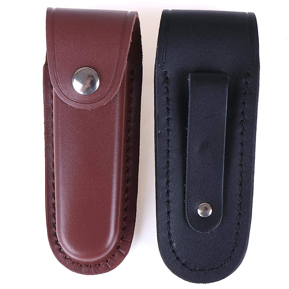 TBoxBo 1pcs Folding Knife Sheath Holster Cowhide Leather Knife Sheath Scabbard