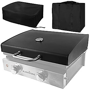 Griddle Hinged Lid w/Temperature for Blackstone 22 inch Griddle, Table Top Griddle Hood, Grill Cover & Bag for Blackstone 22 inch Table Top Griddle, Blackstone 5011 Griddle Lid & Griddle Cover