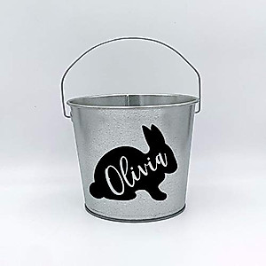 Personalized Easter Bunny Pail ~ Bucket ~ Basket