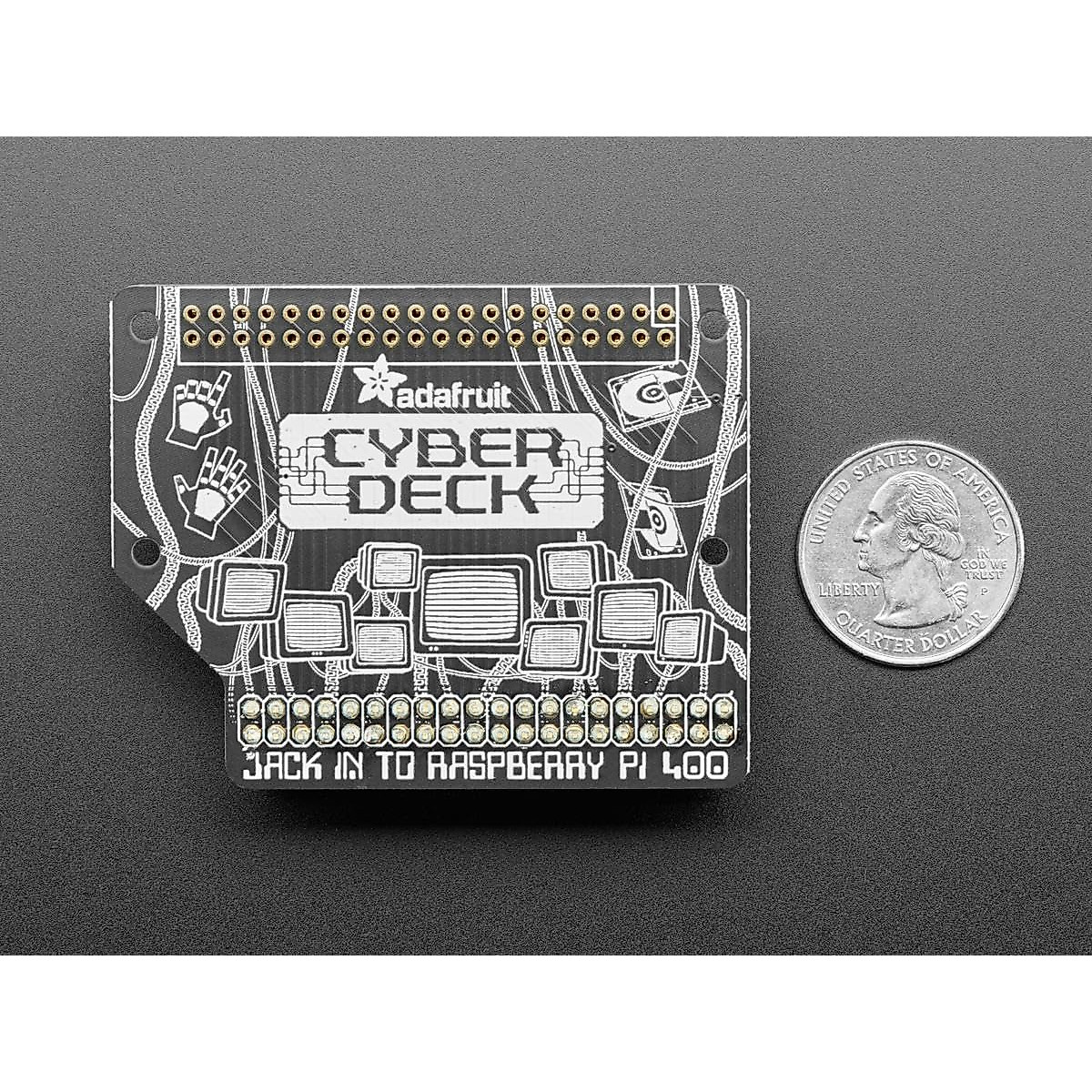 CYBERDECK Bonnet for Raspberry Pi 400 Ada 4862