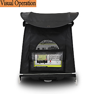 Softclub Small Inverter Generator Cover While Running, Portable Waterproof Generator Shed Cover，Outdoor Generator Tent Cover for Rain, Fit Most 1000-5500 Watt Inverter Generators, Black