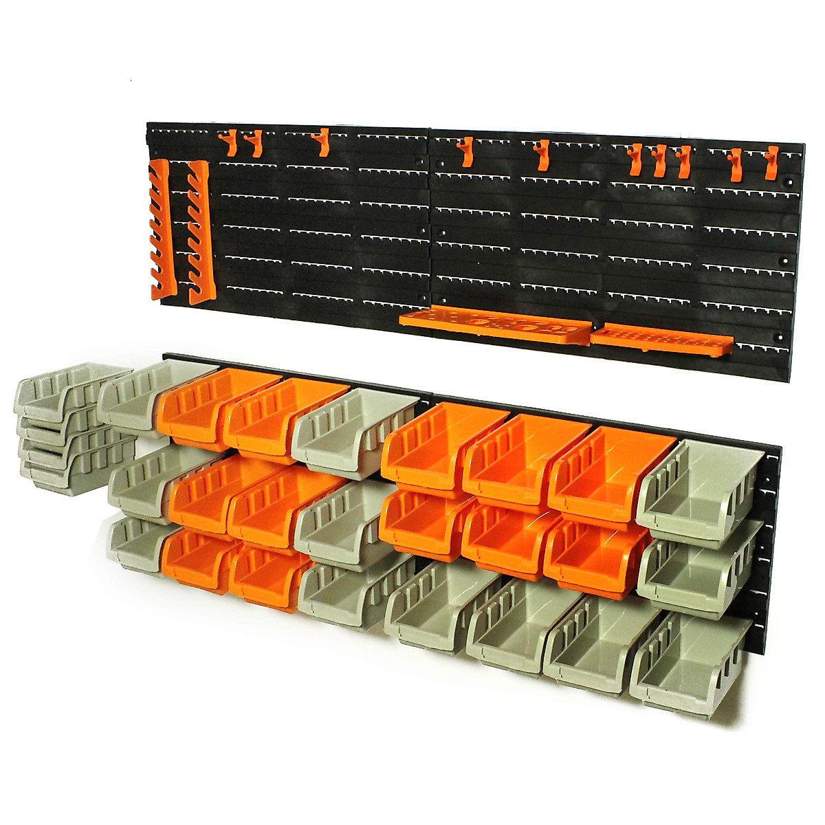 VViViD Heavy-Duty Wall-Mounted Plastic Storage Bin & Tool Organizer Board Set