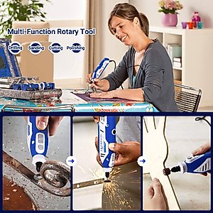 APEXFORGE M0 Rotary Tool Accessories Kit + M6 Rotary Tool Kit, Keyless Chuck & Flex Shaft, 357 + 172 Accessories, 6-Speed, 4 Attachments & Carrying Case, Ideal for Cutting/Sanding/Drilling/Sharpening