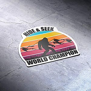 Hide & Seek World Champion Bigfoot Vinyl Decal Sticker | Cars Trucks Vans SUVs Walls Cups Laptops | 5 Inch | Full Color Printed and Laminated | KCD3051