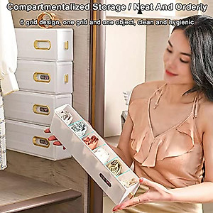 ACGrade Underwear Organizer,Wall Mounted Sock Organizer,Underwear Storage Organizer,Socks Organizer for Drawer,Underwear Organizer for Closet, 38x8x12cm