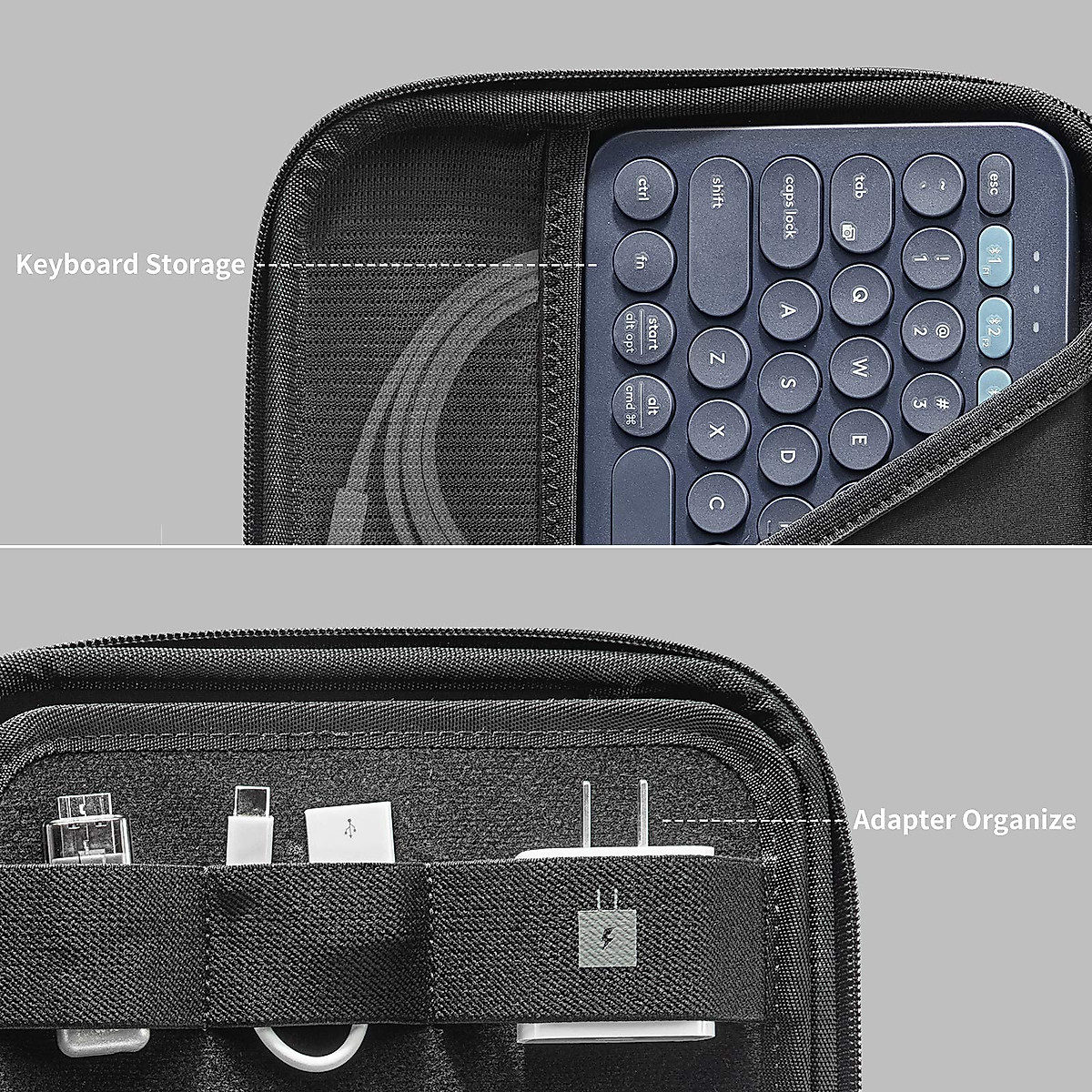 tomtoc Portfolio Case for 11 Inch iPad Pro M4 & iPad Air M2 2024, iPad Pro M2&M1, 10.9-in iPad Air 5, 10.9-in iPad 10, Carrying Storage Sleeve Bag with Accessories Compartment