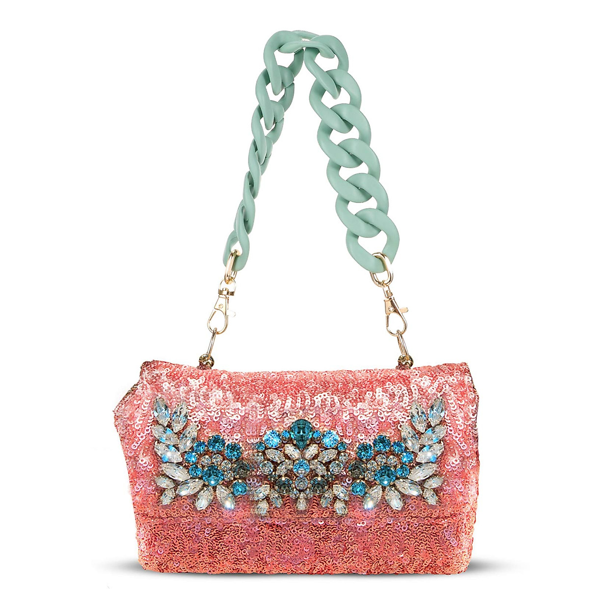 SOIMISS Chain Strap Plastic Purse Chain Bag Chain Strap Short Handbag Strap for Women Handbag Bagre Placement Accessory (Grey)