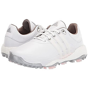 adidas Women's TOUR360 22 Golf Shoes, Footwear White/Footwear White/Almost Pink, 6.5