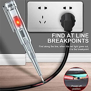 Responsive Electrical Tester Pen, Non Contact Voltage Tester Pen, Electrical Testers and Voltage Detector AC and DC Tester Pen, for Live and Null Wire Judgment (3pc)