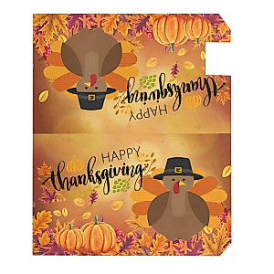 Happy Thanksgiving Day Turkey Pumpkin Magnetic Mailbox Cover Maple Leaves Sunflower Autumn Fall Harvest Welcome Mail Box Covers Letter Post Oversized 18 X 21