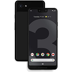 Google Pixel 3 Unlocked GSM/CDMA - US Warranty (Just Black, 128GB) (Renewed)