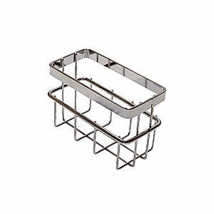 HOME&I Sponge Holder for Kitchen Sink, Stainless Steel Bathroom Caddy Dish Scrubbers and Soaps Holder Silver (Small)