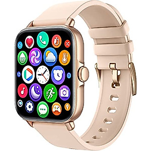Ryscom Smart Watch for Woman Digital Social Networks Notifications Sports Luxury Casual Sports Call Bluetooth Calls Bluetooth goldesn Pink Notifications