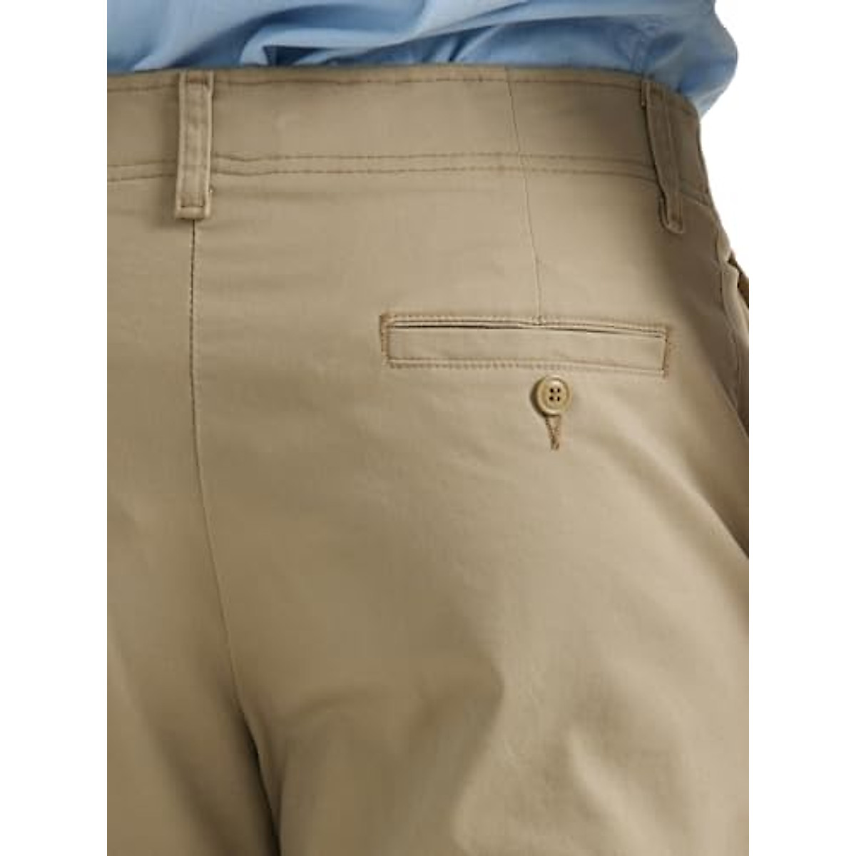 Lee Men's Extreme Motion Flat Front Regular Straight Pant Original Khaki 34W x 30L