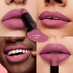 REVLON Lipstick, ColorStay Suede Ink, Built-in Primer, Infused with Vitamin E, Waterproof, Smudge-proof, Matte Color, 009 In Charge, 0.09 oz.