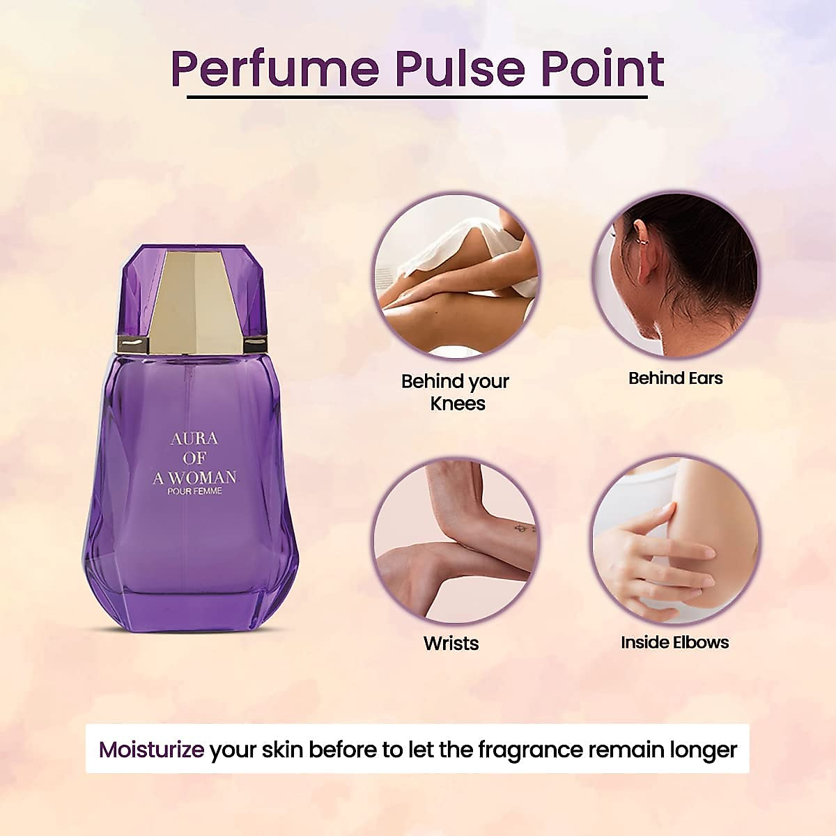 Jean Rish Aura of a Woman Eau De Parfum (3.4 Fl Oz / 100ml) Perfume for Women with Jasmine & Amber Notes - Long Lasting and Luxury Fragrance