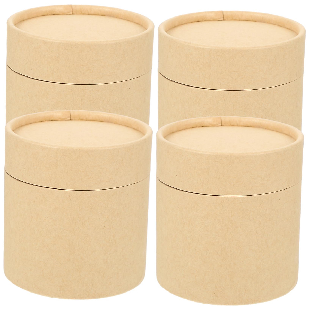 FUNOMOCYA Empty Cans Large Kraft Tea Canister Natural Minimalist Style Food Safe Storage Canister