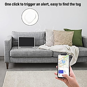 MICFLIP Key Finder (White, 1-Pack), Android Not Supported, Works with Apple Find My (iOS Only), Key Finder, Bluetooth Tracker for Earbuds and Luggage, Phone Finder, Waterproof