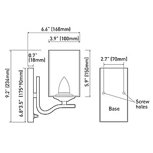 Dream lighting 12volt DC RV Interior LED Wall Lamp with Tinted Glass Sconce, RV Dinette Light Fixture for Kitchen, Hallway, Porch, Decorative Lights– Soft White 3500K, with Switch