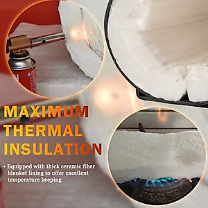 Camoo Double Burner Gas Propane Forge Furnace Blacksmithing Knife Tool Making Farriers Portable Dual Large Capacity, Oval, Deluxe Kit Jewelry Knife