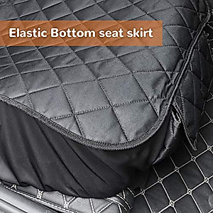 URPOWER Dog Car Seat Cover for Front Seat, 100% Waterproof Dog Seat Covers with Pocket Cars Seat Protector for Dog, Nonslip & Quilted Pet Seat Covers with Elastic Bottom for Cars, Trucks & SUVs