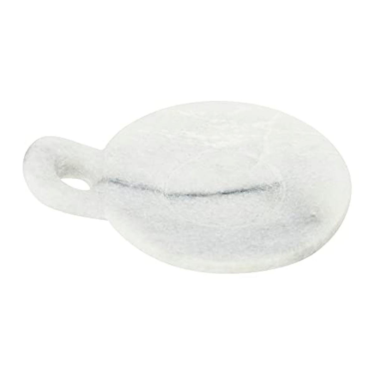 Creative Co-Op Small Marble Handle Dish, 4", White