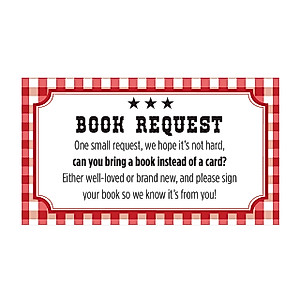 BBQ Baby-Q Book Request Baby Shower Cards - 24 count