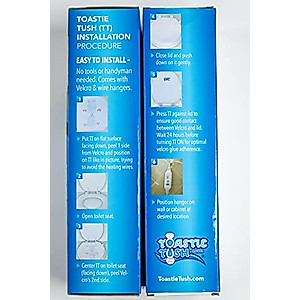 Toastie Tush Innovative Elongated Toilet Seat Warmer | Easy to Install, Easy to Clean, Heated Toilet Seat Elongated | Waterproof Warm Toilet Seat | Electric Elongated Toilet Seat Cover Heater