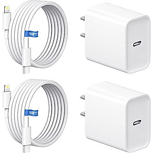 【Apple MFi Certified】 iPhone 14 13 12 11 Fast Charger 10FT Long Fast Charging Cable with 20W USB C Charger Block for iPhone 14/14 Pro/14 Pro Max/14 Plus/13/12/11/Pro/Pro Max/Mini/Xs Max/XR/X, iPad