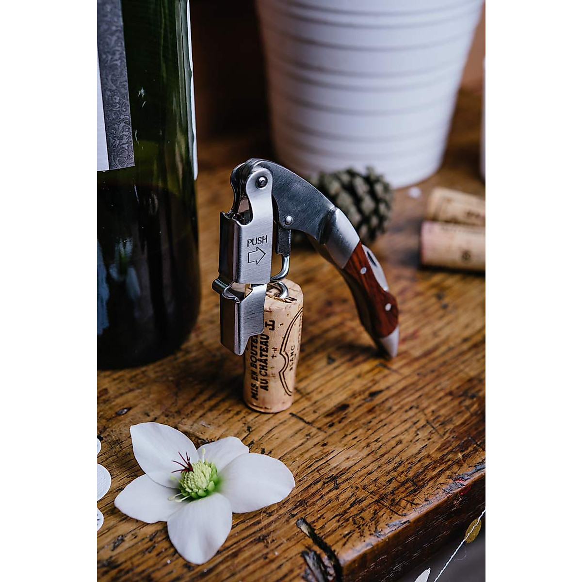 Le Creuset Wooden Waiter's Friend & Stopper Set