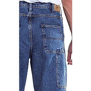 ROCXL Big & Tall Men's Carpenter Jeans (Medium Blue, 56 X 32)