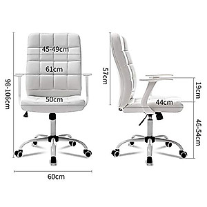 ECBETCR Chair Office Chair Ergonomic Swivel Home Office Furniture Swivel Chair Office Chair with Adjustable Armrest and Lumbar Support, Ergonomic High Back Faux Leather Computer Desk Chair