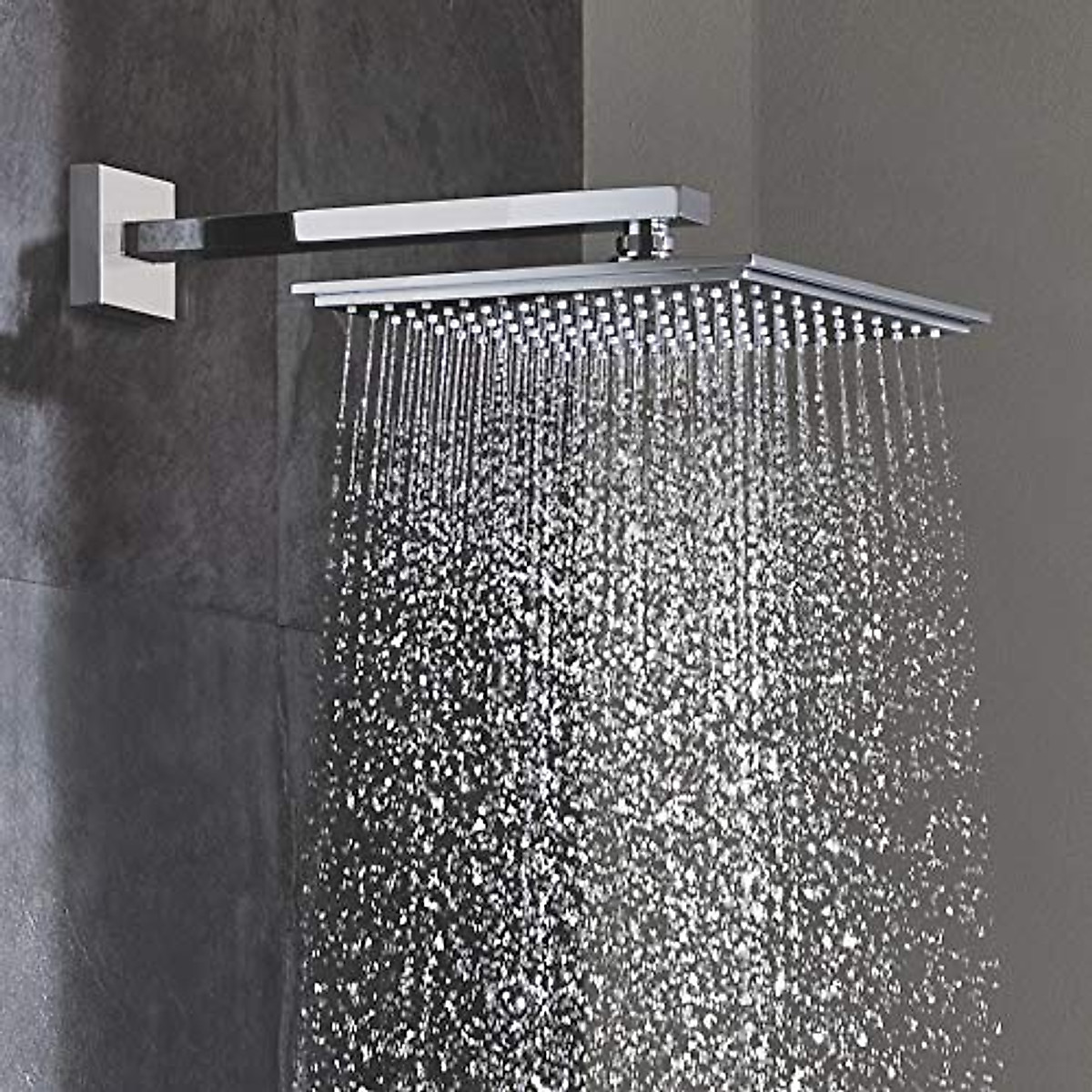 Grohe 27705000 Euphoria Cube Rain Shower Head, 2.5 GPM, Starlight Chrome