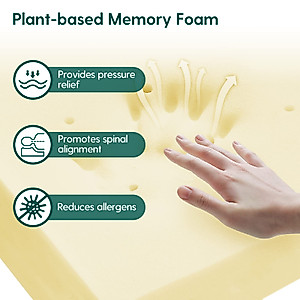 BABELIO Biobased Breathable Crib Mattress, USDA BioPreferred Toddler Mattress Memory Foam, Waterproof Dual-Sided Baby Mattresses for Crib and Toddler Bed, Removable and Machine Washable Mattress Cover