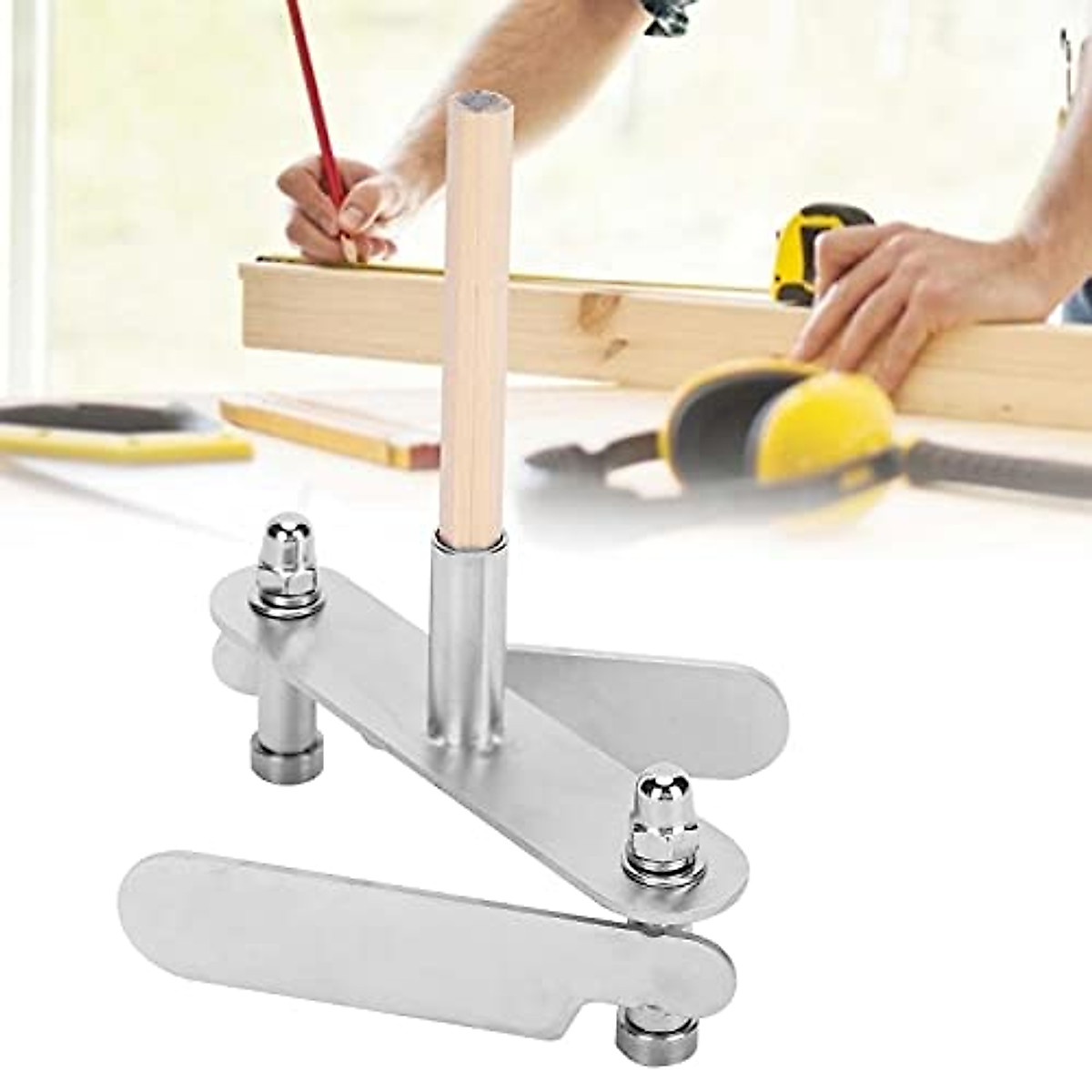 Woodworking Scriber, Marking Center Finder, Stainless Steel Locator Marking Center Finder Center line Tool 60mm, Scribing Gauge