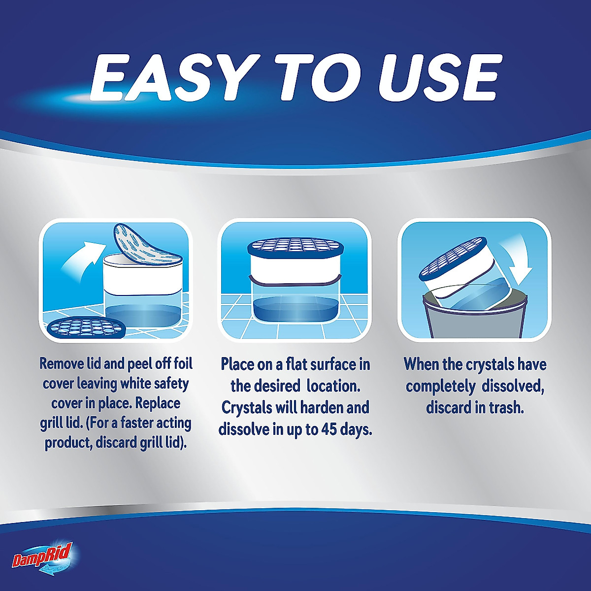 DampRid Moisture Absorber with Activated Charcoal for Boats & RVs, 18 oz.Fragrance Free