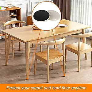 Furniture Sliders, 12pcs Furniture Movers 2 Inch Moving Pads Self Adhesive Gliders for Carpet and Hardwood Floors(Beige)