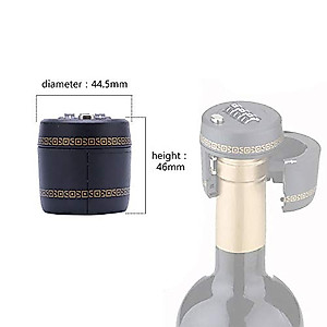 Lockwish Bottle Password Code Lock Wine, Bottle Password Lock Top Stopper, Combination Lock Liquor Bottle Stopper (6 Pack/Box)