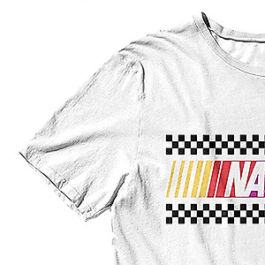 NASCAR Vintage Daytona 500 Shirt Racing Mens Graphic T-Shirt (Checkered White, Large)