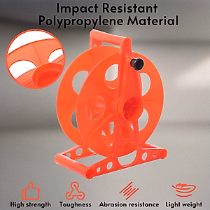 Homeon Wheels Cord Storage Reel with Handle Driven Easy to Use with Carrying Bag