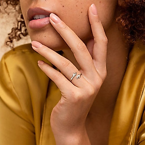 papasgix Hug Ring for Women 925 Sterling Silver,Hug Rings Silver Hugging Hands Open Promise Ring Jewelry Hug Hands Mens Rings Couples Wedding Bands (Silver)